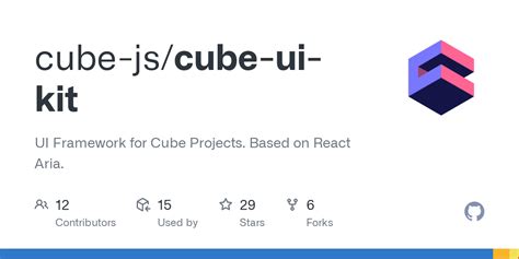 github cube js cube ui kit ui framework for cube projects based on