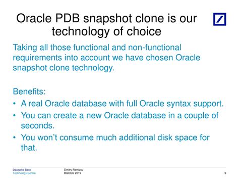 Ppt Exploring Oracle Pdb Snapshot Clone Low Level Details And Use Case At Deutsche Bank