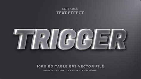 Premium Vector Trigger Text Effect Shadow Style Editable