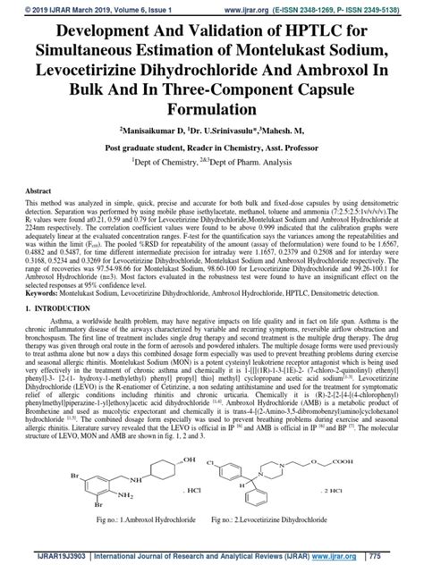 development and validation of hptlc for simultaneous estimation of