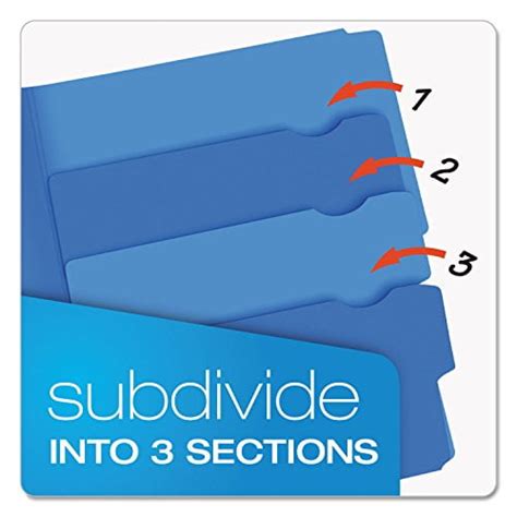 Pendaflex 10773 Divide It Up File Folder Multi Section 1 2 Cut Tab Letter Assorted 12 Pack