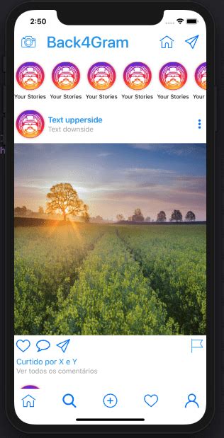 Instagram Clone App Swiftui Homeview