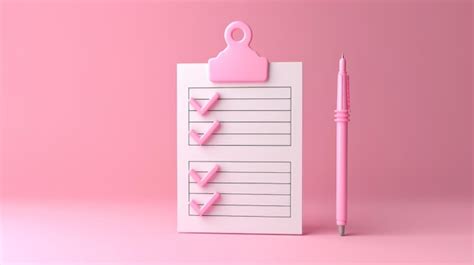 Premium Photo This 3d Render Of A Todo List With Ticks Represents A