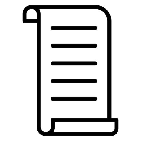 Premium Vector Opened Scroll Line Illustration