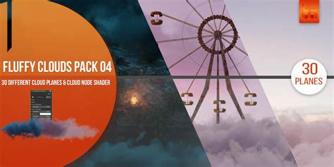Fluffy Clouds Pack 04 And Cloud Node Shader Superhive Formerly Blender