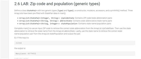2 6 lab zip code and population generic types