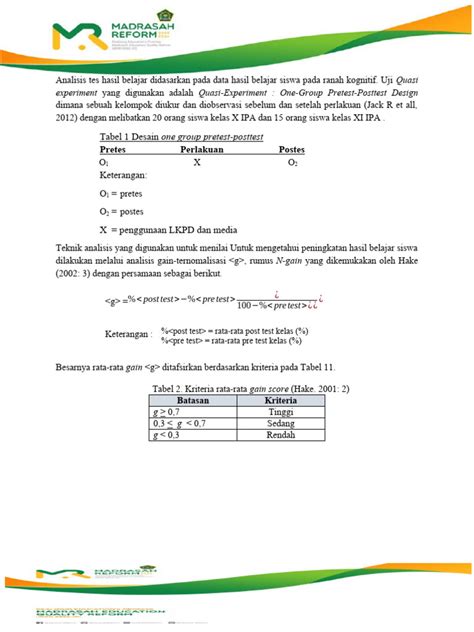 Analisis Pre Post Pdf