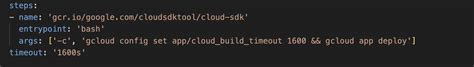 how to structure my app yaml file to succesfully deploy my vue app to
