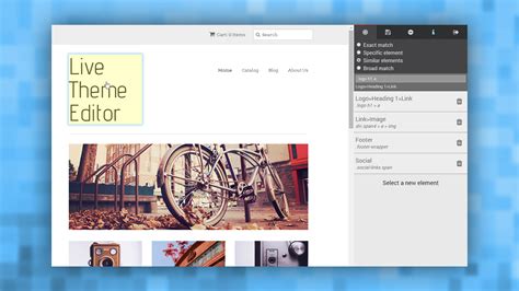 live theme editor adjust and customize any element of your theme