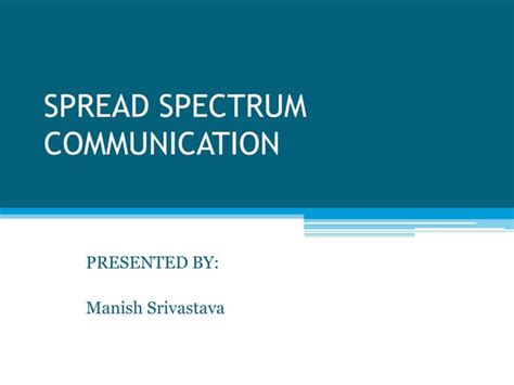 Spread Spectrum Pptx
