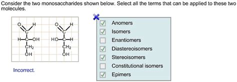 Solved Consider The Two Monosaccharides Shown Below Consider The Two Monosaccharides Shown