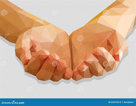 Cupped Hands Cartoon Vector 19231457