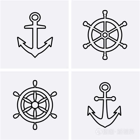 船锚船舵 船锚图标 伤感说说吧