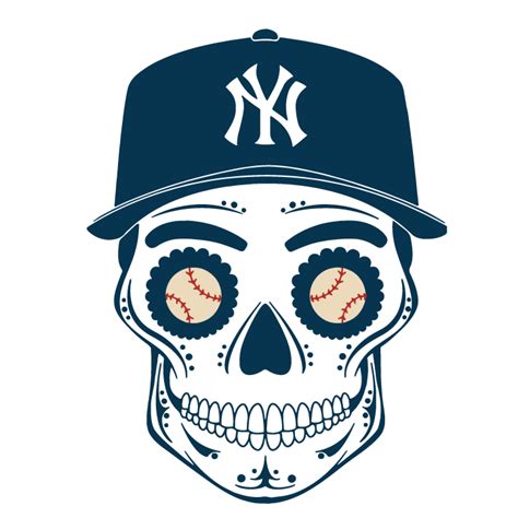 New York Yankees Sugar Skull Svg Mlb Svg Baseball Svg Spo Inspire Uplift