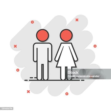 向量卡通男人和女人圖示在漫畫風格wc標誌插圖像形圖洗手間業務飛濺效果概念向量圖形及更多互聯網圖片 互聯網 互聯網瀏覽器 人 Istock