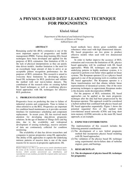 Pdf A Physics Based Deep Learning Technique For Prognostics