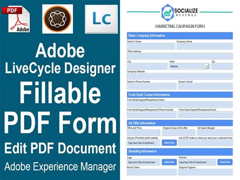 Fillable PDF Form Editing PDF Dynamic Form Interactive PDF LiveCycle Form Upwork