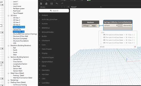 Get Selected Views Revit Dynamo
