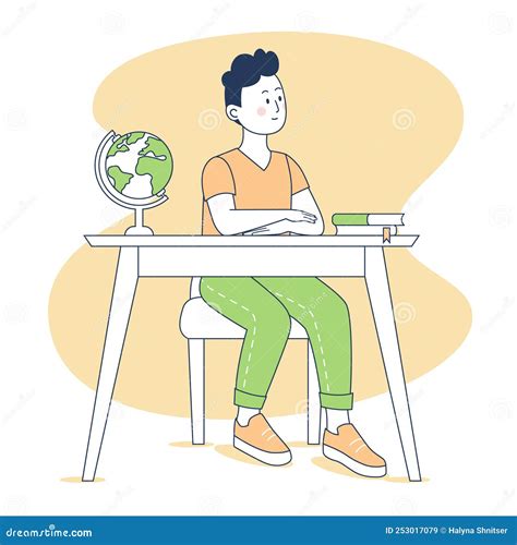 The Diligent Boy Is Smiling And Always Clean His Teeth Vector