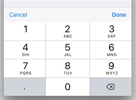 Iphone How To Show Done Button On Ios Number Pad Keyboard Stack Overflow