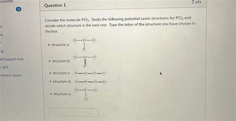 Solved Consider The Molecule PCl3 Study The Following Chegg Com