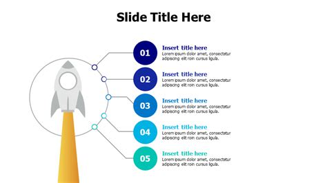 5 lines from a launching rocket infographic with numbers inforgraphics