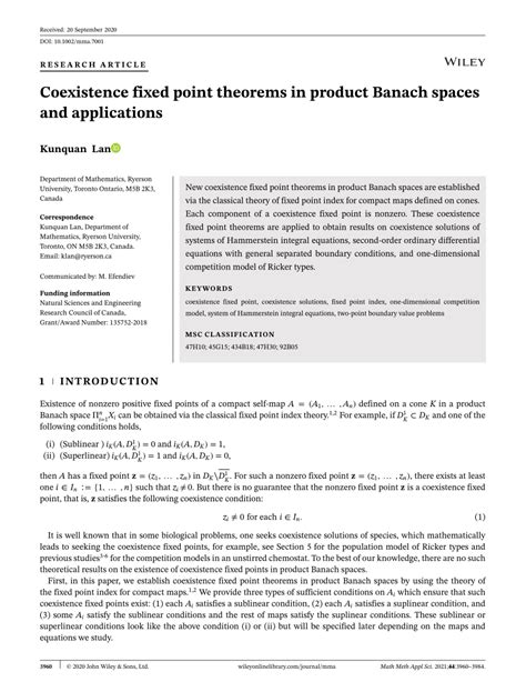 Coexistence Fixed Point Theorems In Product Banach Spaces And Applications