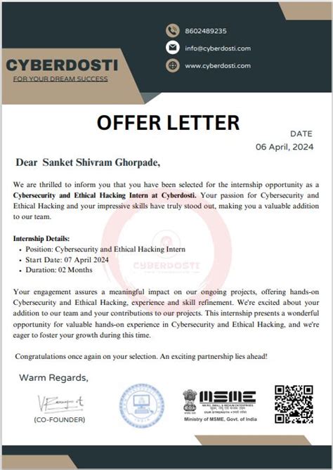 Sanket Ghorpade On Linkedin Cyberdosti Cybersecurity Internship