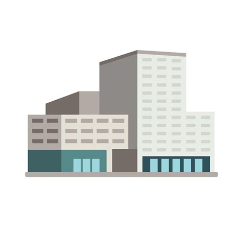 현대 건축 디자인 을 위한 터 초고층 건물 일러스트레이션 프리미엄 벡터