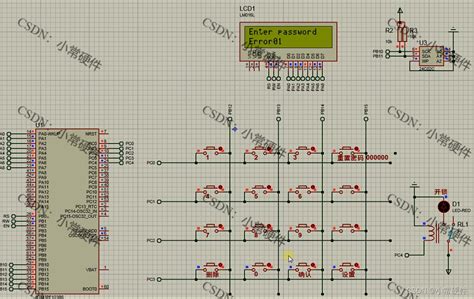 Proteus仿真实例基于stm32单片机的电子密码锁系统（仿真文件程序）24 32f 37proteus仿真stm电子密码锁 Csdn博客