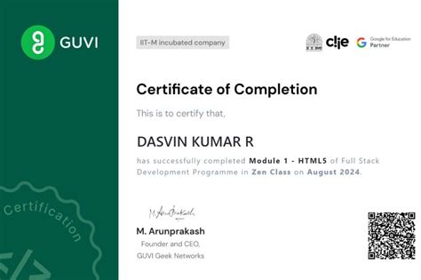Coursecompletion Html5 Webdevelopment Continuouslearning Dasvin