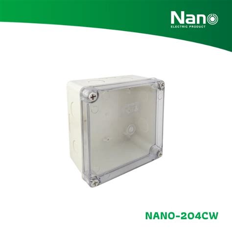 Nano กล่องกันน้ำ ขนาด 6x6x3 3 สีขาว ฝาใส 30 ชิ้น กล่อง รุ่น Nano 204cw Nano Electric Product