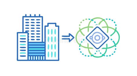 Urban Transformation Tech Icon Smart City Evolution Digital Planning