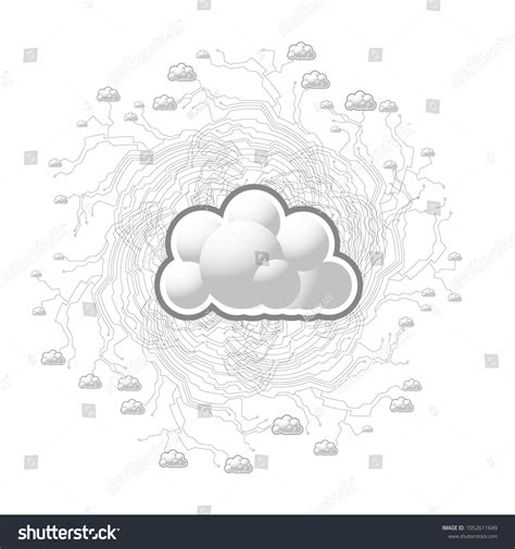 Cloud Computing Technology Abstract Scheme Stock Vector Royalty Free