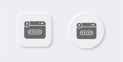 Password Solid Icon In Neomorphic Design Style Web Protection Signs Vector Illustration