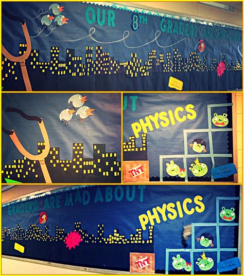 Angry Birds Bulletin Board For Forces And Motion Science Unit