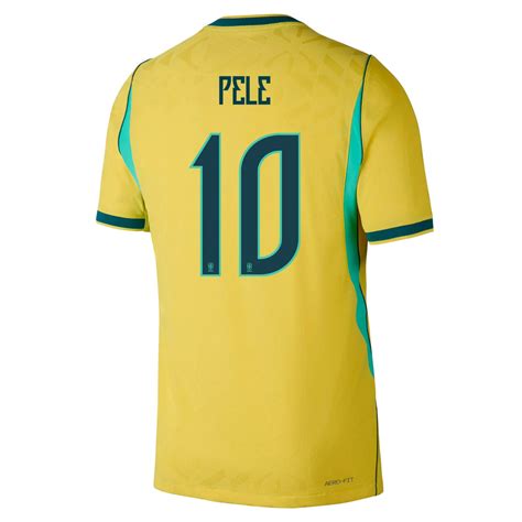 Pele Brazil 26 27 Authentic Home Jersey Soccerarmor