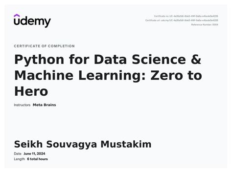 Seikh Mustakim On Linkedin Datascience Machinelearning Python Udemy Continuouslearning