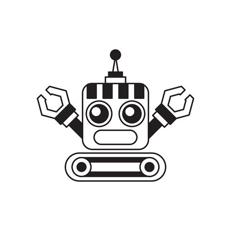 Robots Outline Vector Icon Thin Line Black Robots Icon Flat Vector Simple Element Illustration