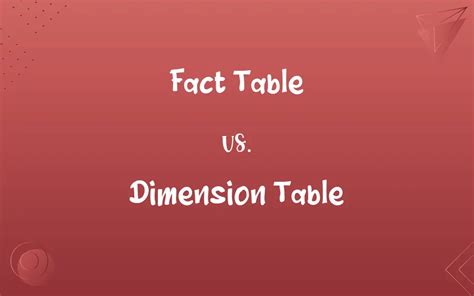 Fact Table Vs Dimension Table Know The Difference