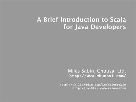 A Brief Introduction To Scala For Java Developers Ppt