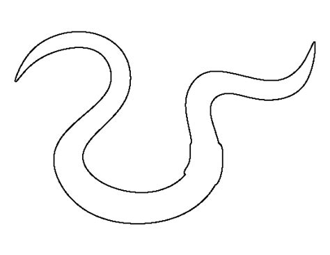 Worm Cut Out Template