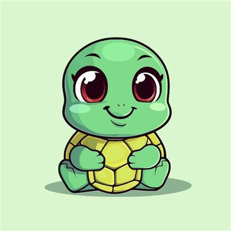 귀여운 거북이 프리미엄 벡터