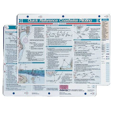 Davis Instruments Coastwise Piloting Quick Reference Card 126