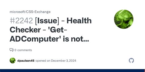 Issue Health Checker Get Adcomputer Is Not Recognized As The Name Of A Cmdlet · Issue