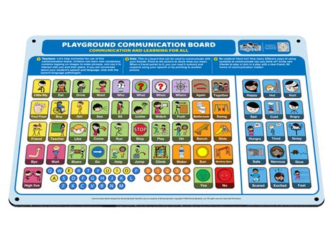 Preschool School Playground Communication Board Playground Communication Boards