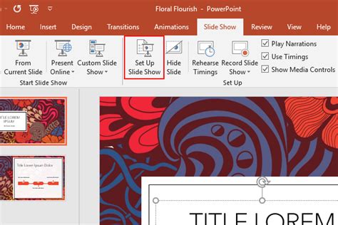 How To Loop A Microsoft Powerpoint Slide Show Continuously My
