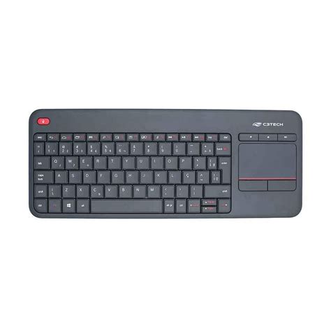 Teclado C Tech Sem Fio C Touchpad Kwt Bk KaBuM