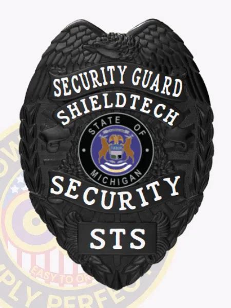 Customizable Security Guard Badges No Mold Fees
