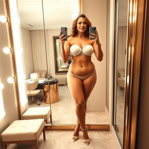Empowered In Style Mirror Selfie Of A 45 Year Old Woman